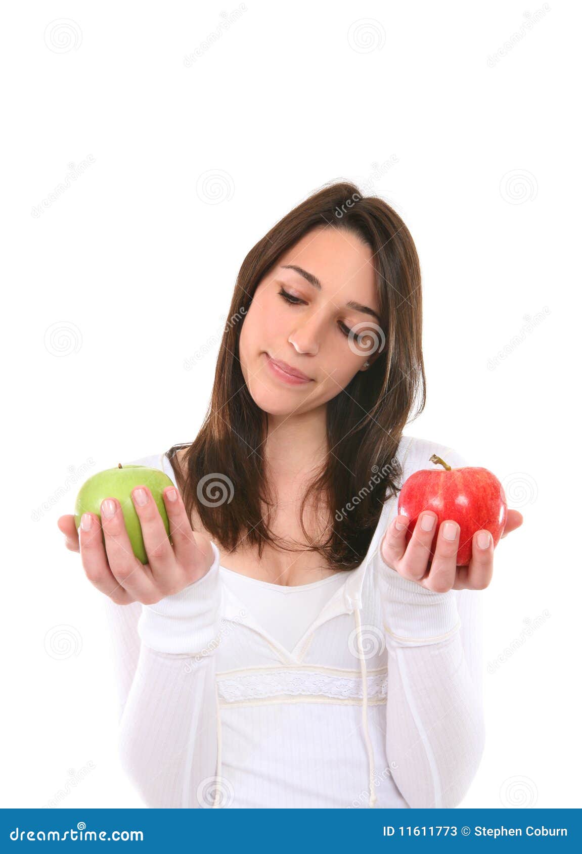 Pretty Girl Making a Decision Stock Image - Image of decide, diet: 11611773