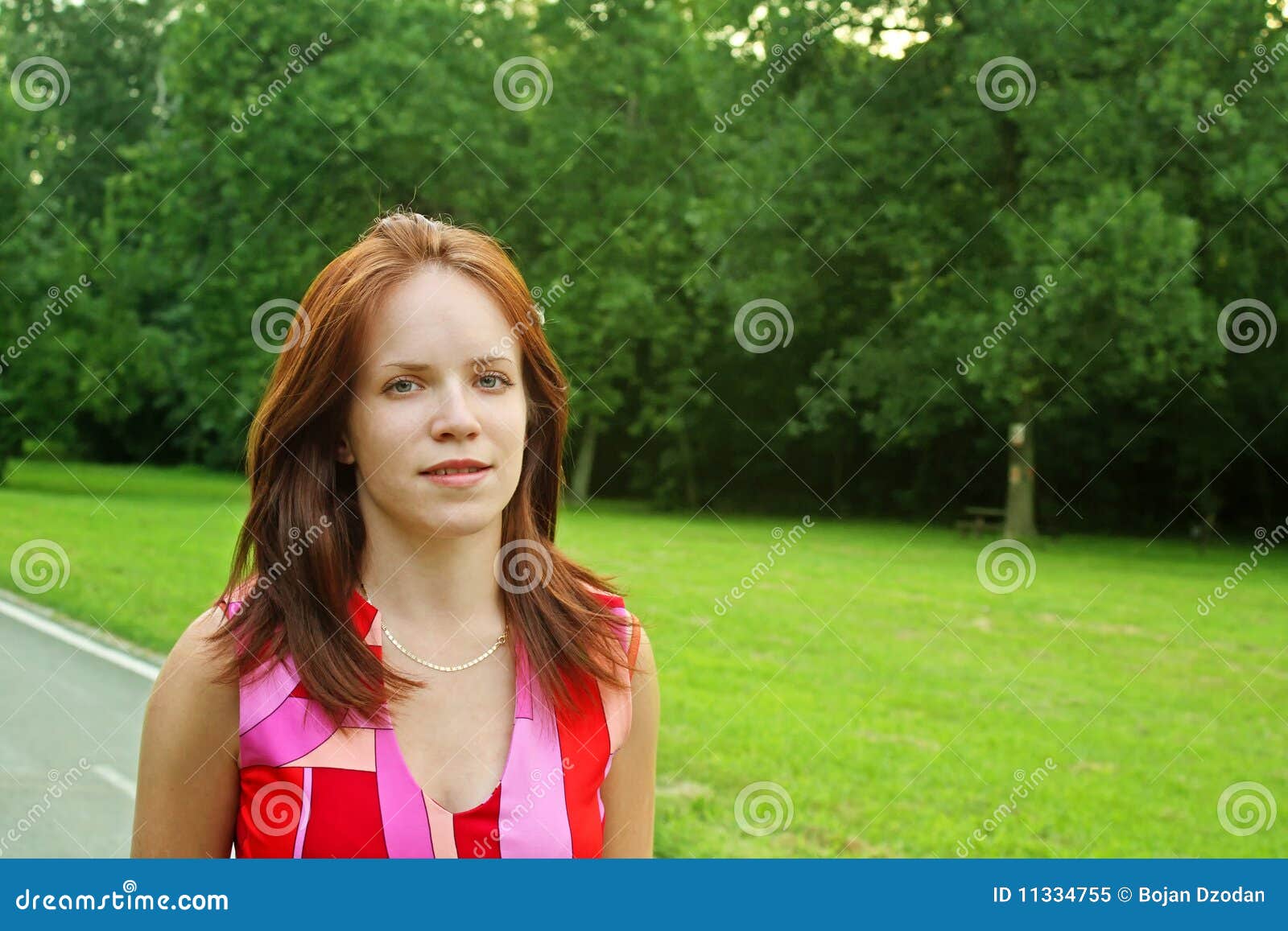 Pretty girl in park stock image. Image of clothes, colored - 11334755