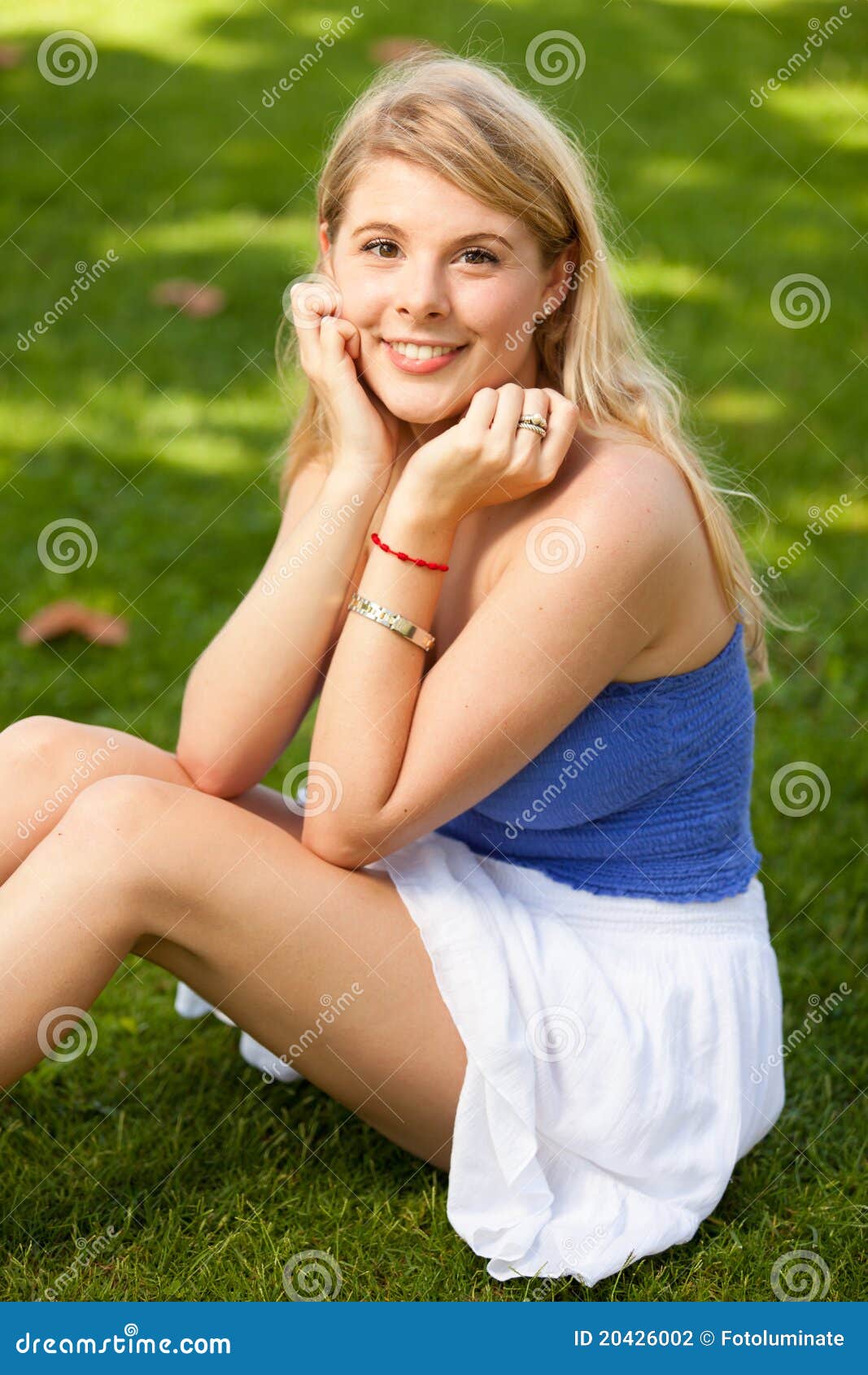 Pretty Girl in a Park stock photo. Image of elegance - 20426002