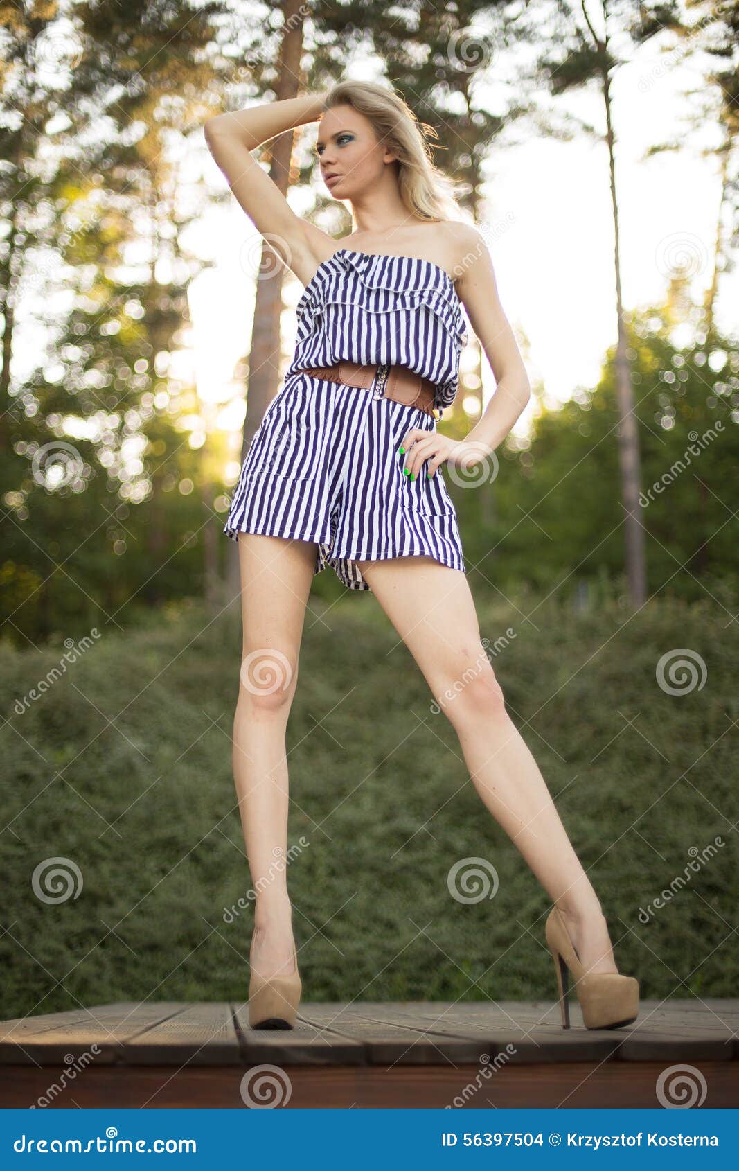 Pretty girl in park stock photo. Image of athletic, slim - 56397504