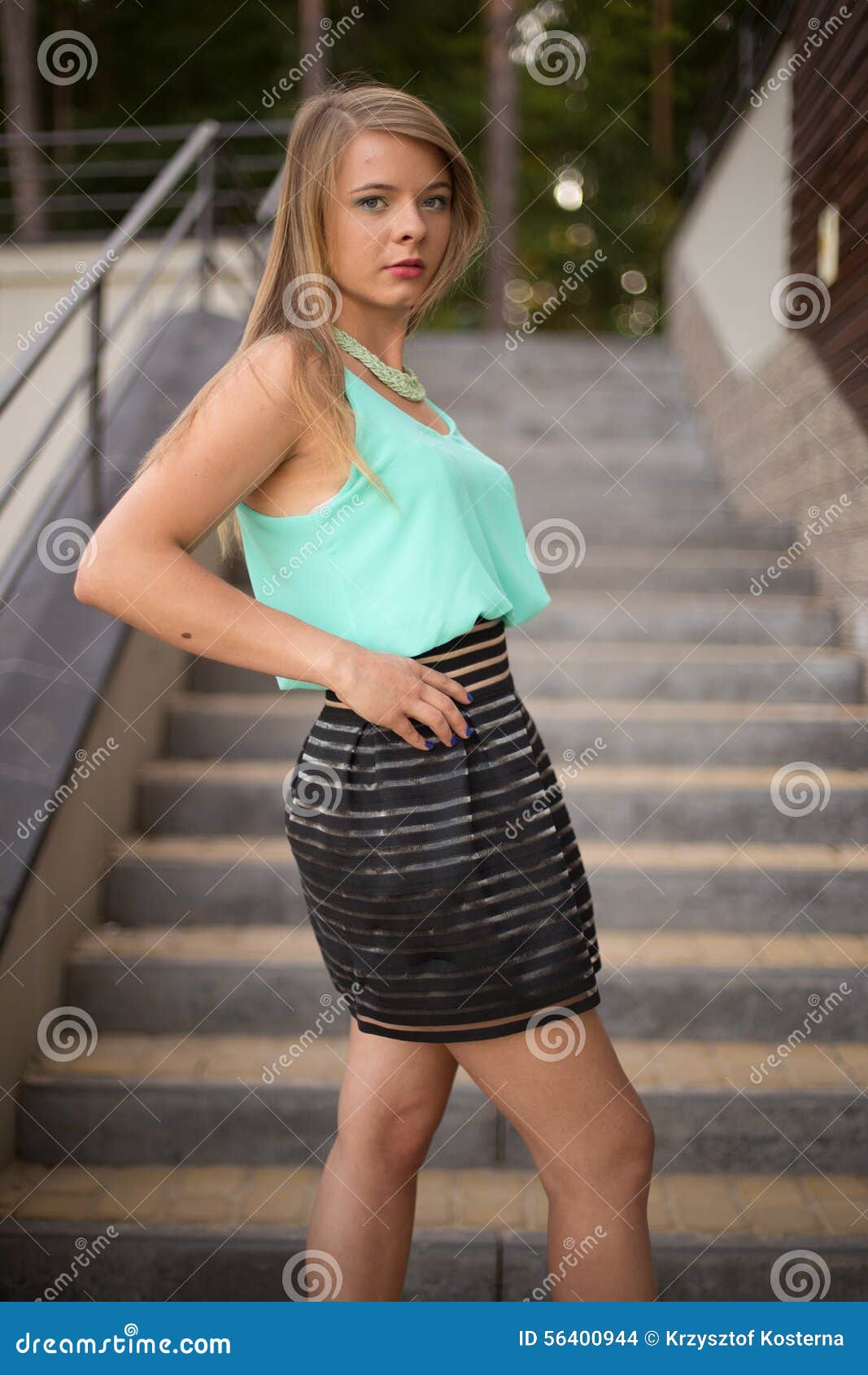 Pretty girl in park stock photo. Image of comfortably - 56400944