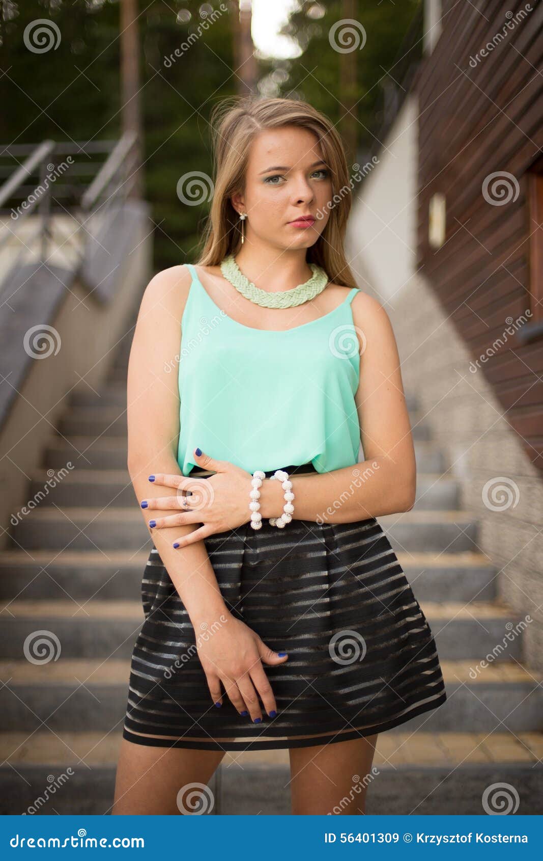 Pretty girl in park stock image. Image of lake, park - 56401309