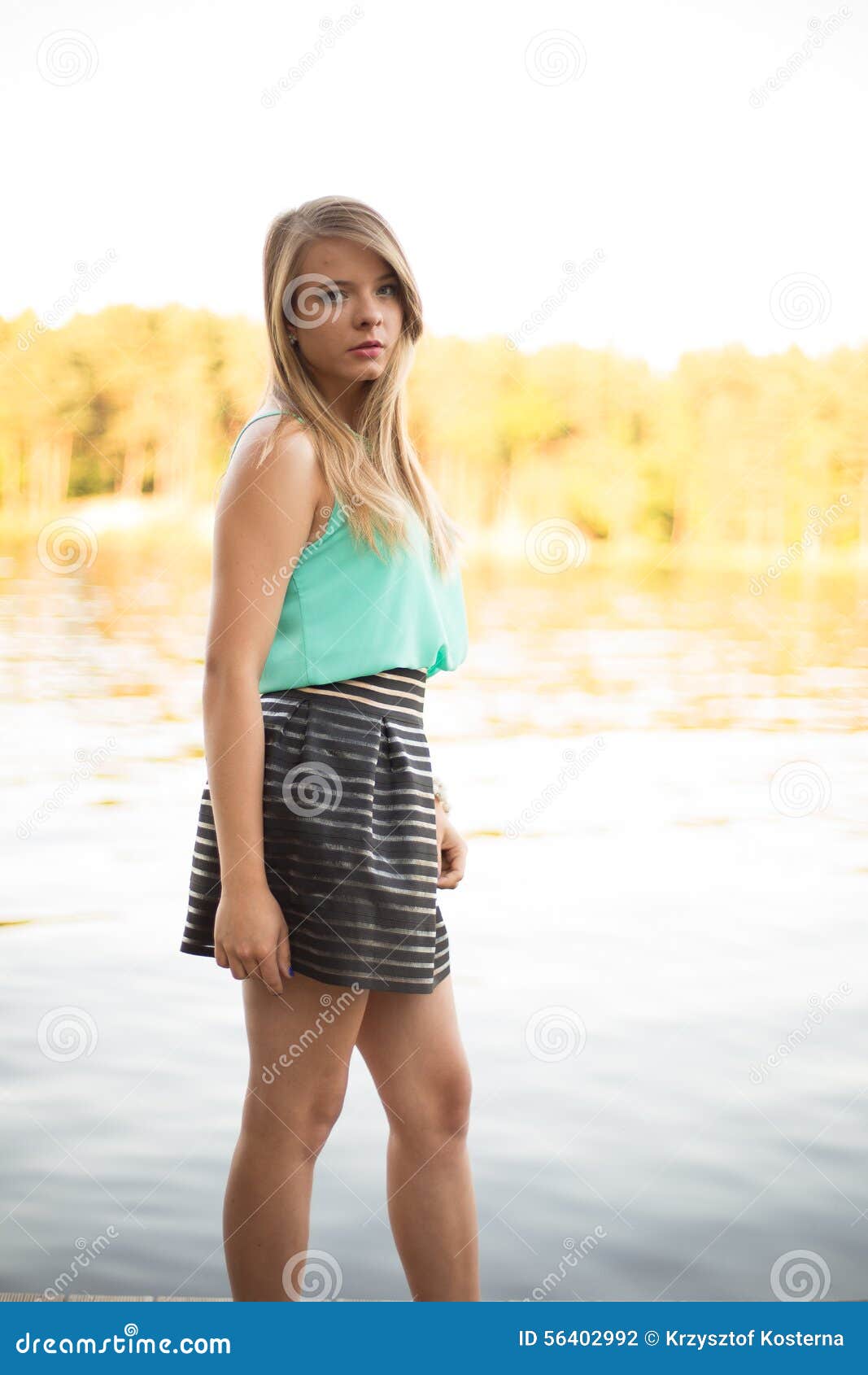 Pretty girl in park stock photo. Image of posing, comfortably - 56402992