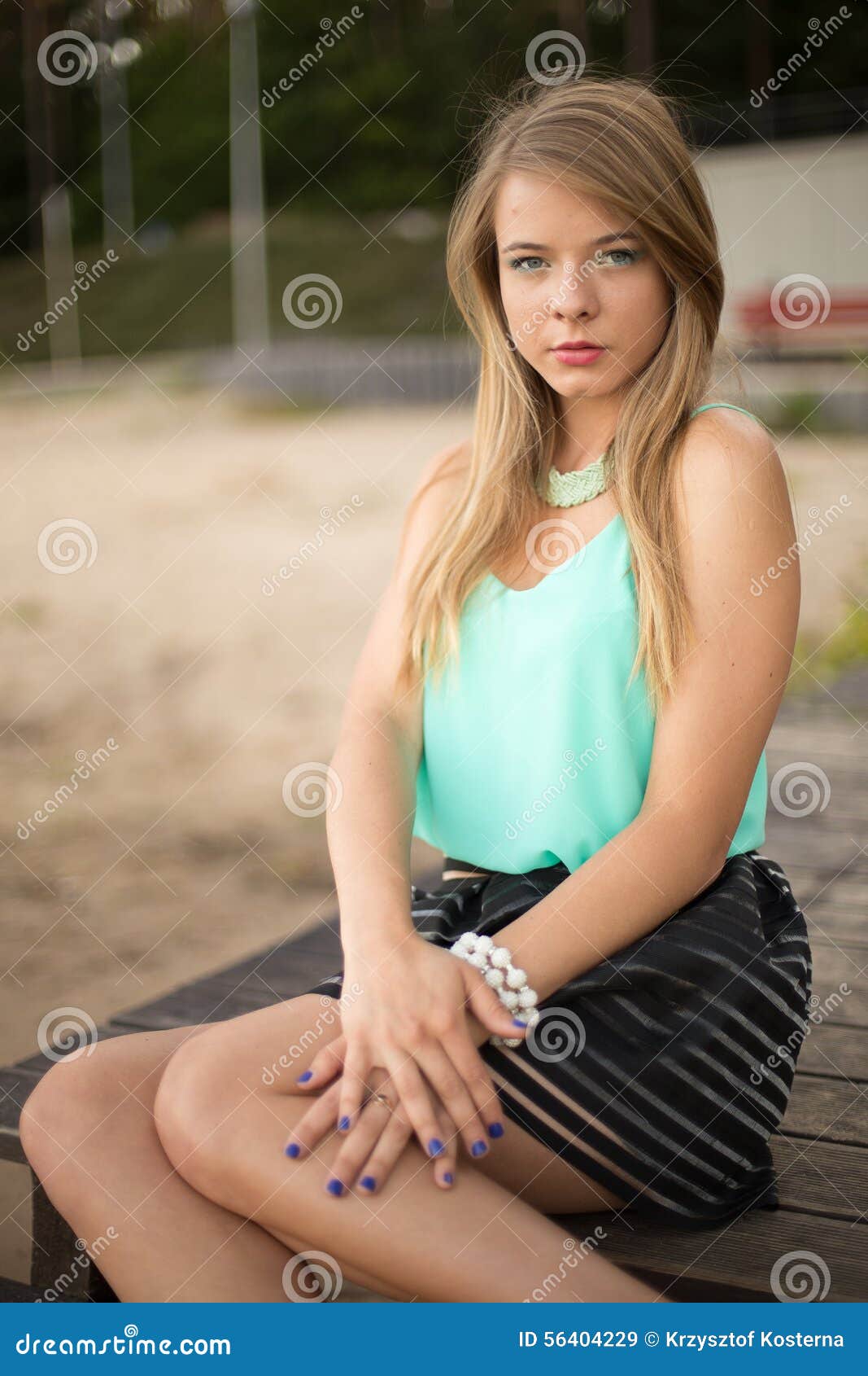 Pretty girl in park stock image. Image of trousers, trendy - 56404229