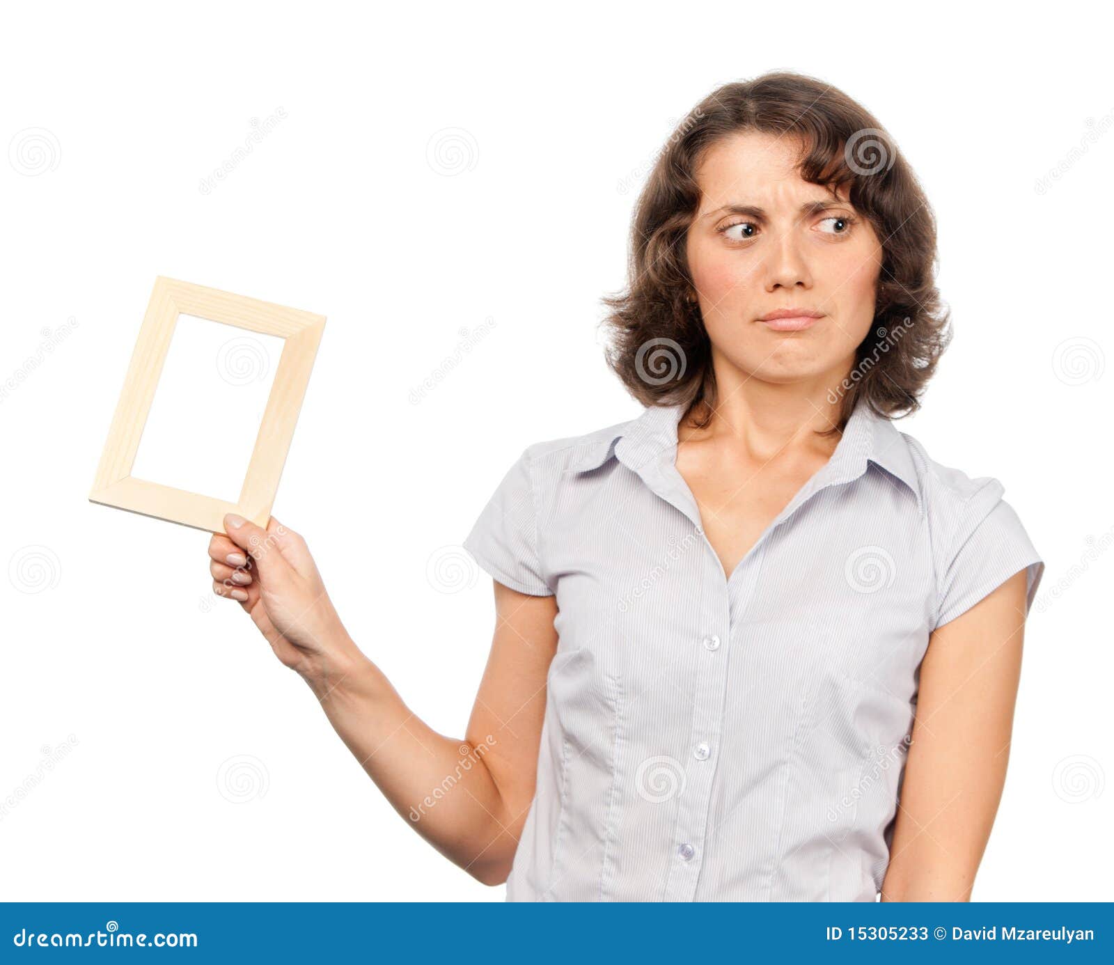 Pretty Girl with a Photo Frame Stock Image - Image of young, frame ...