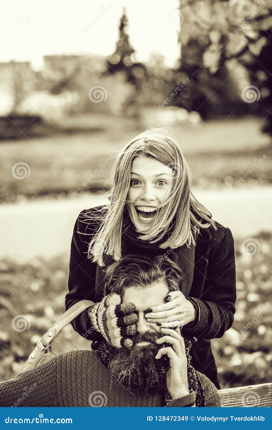 Pretty Girl Plays Peekaboo Stock Image Image Of Park 128472349 2938