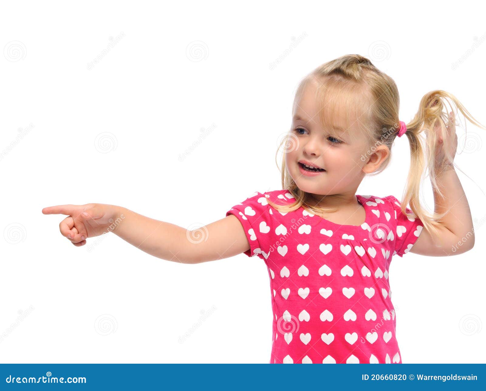 Pretty girl points stock photo. Image of carefree, caucasian - 20660820