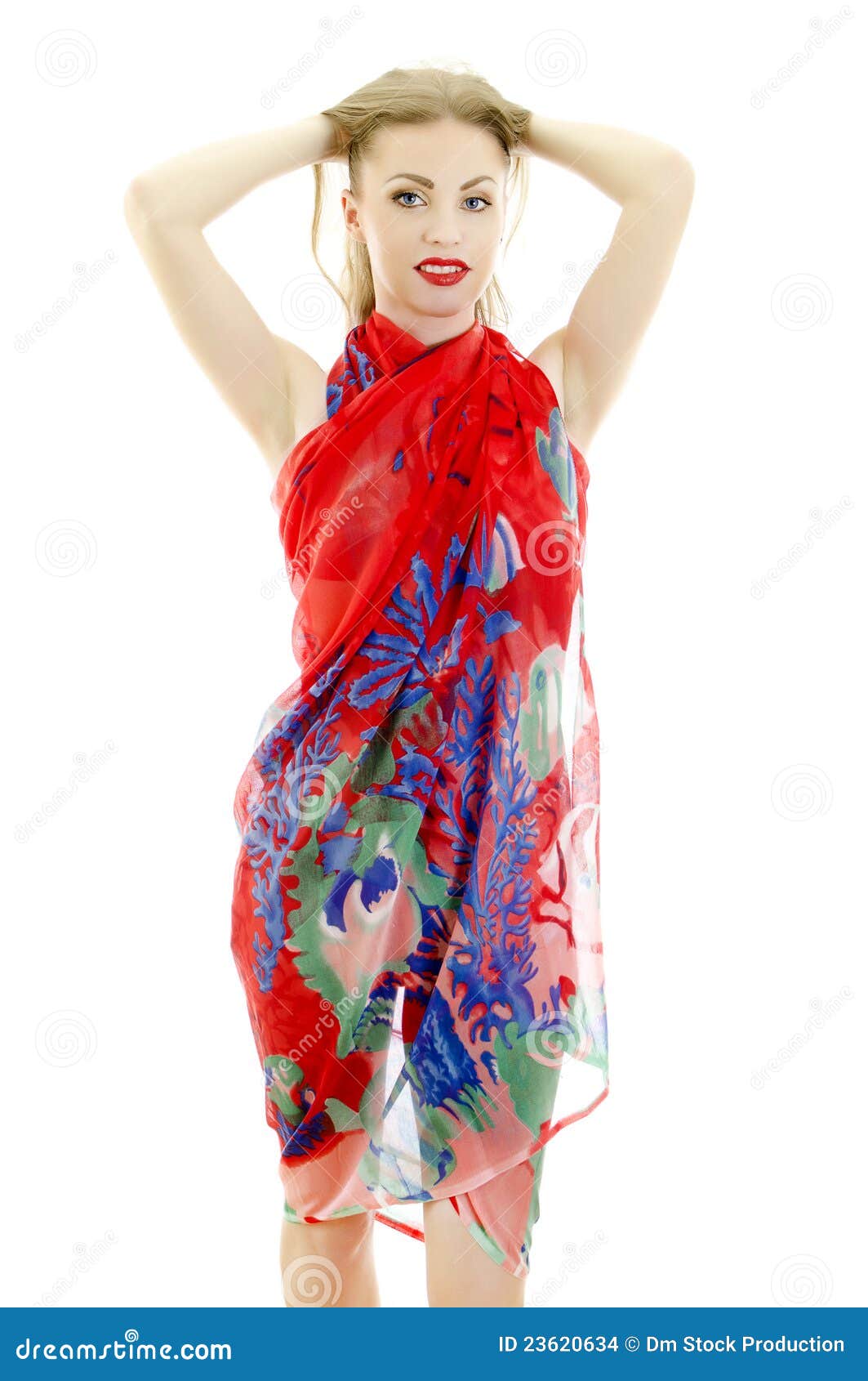 Pretty Girl Posing in Pareo. Stock Photo - Image of recreation, fashion ...