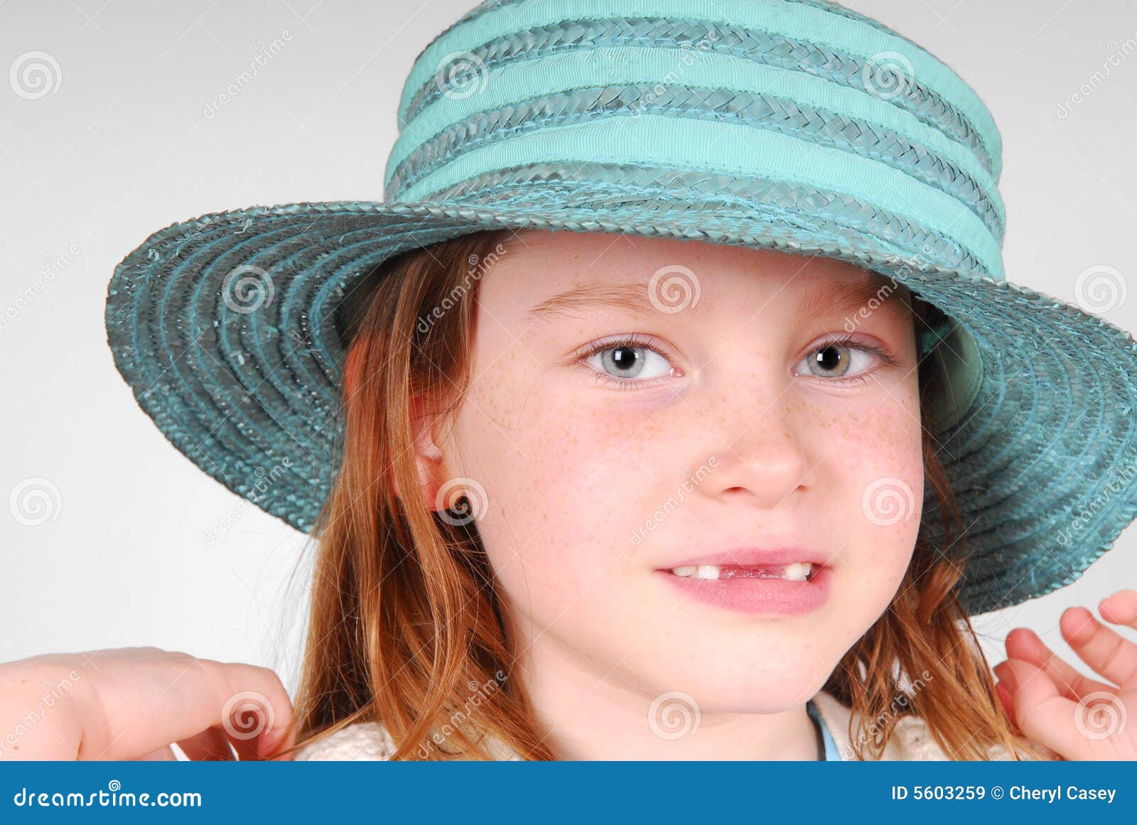 Pretty girl in pretty hat stock image. Image of front - 5603259