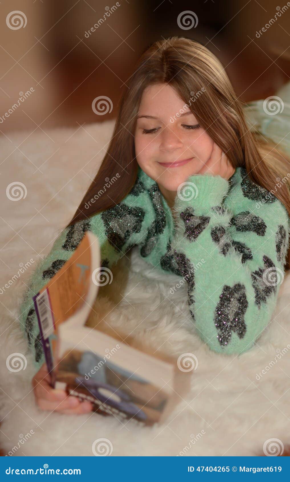 Pretty Girl Reading a Book. Stock Image - Image of girls, book: 47404265
