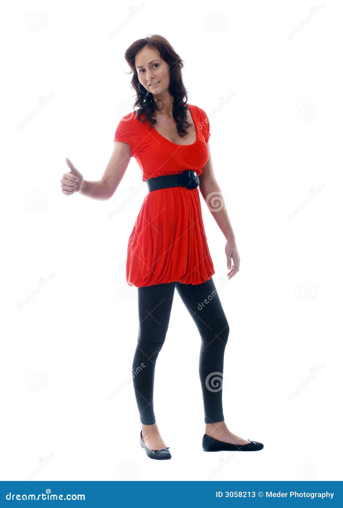 Pretty girl in red top stock image. Image of beautiful - 3058213