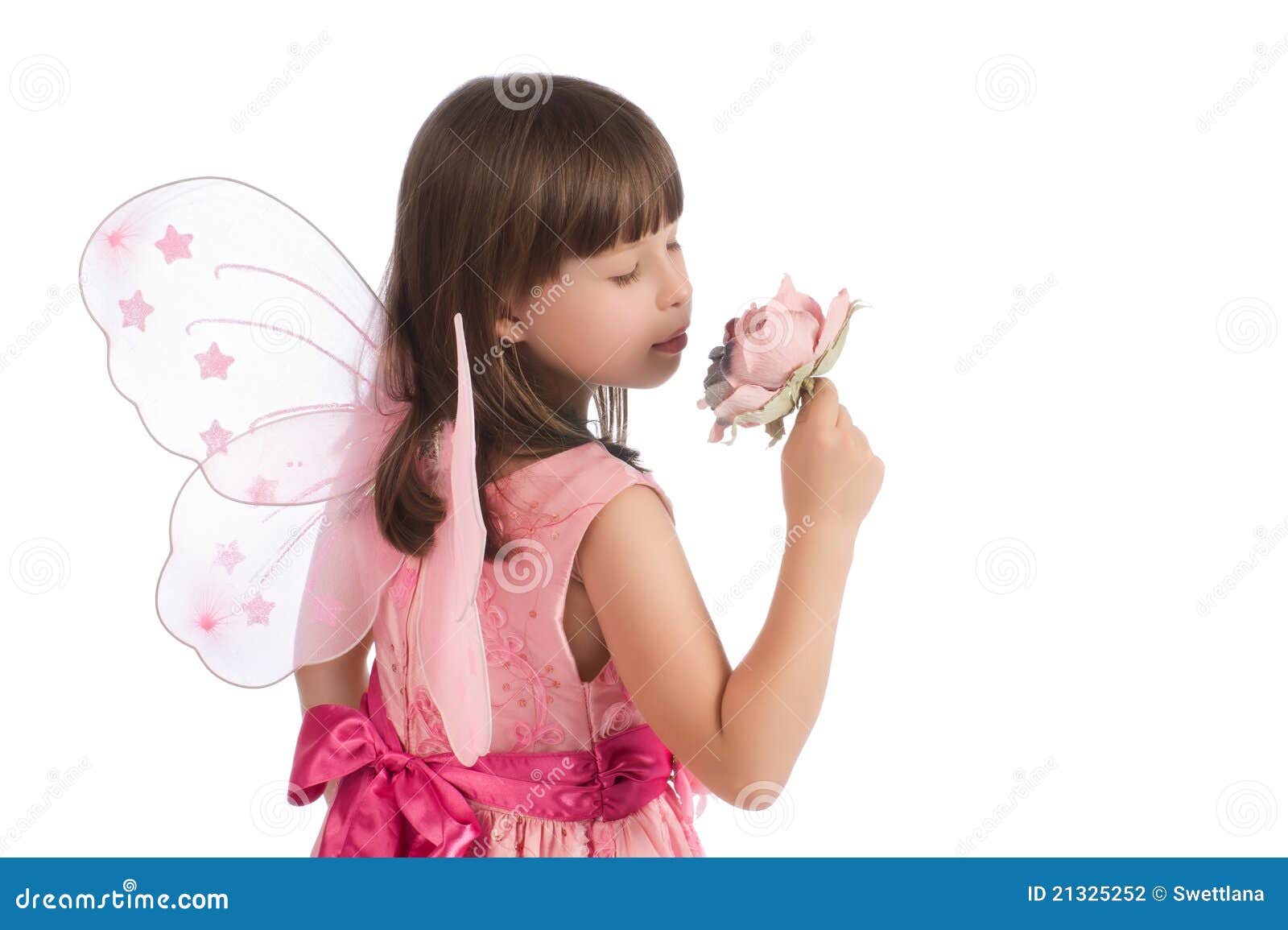 Pretty Girl with Rose in Hand Stock Photo - Image of girl, posing: 21325252