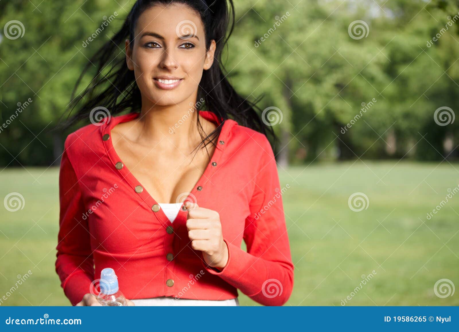 Pretty Girl Running in Park Stock Image - Image of girl, fresh: 19586265
