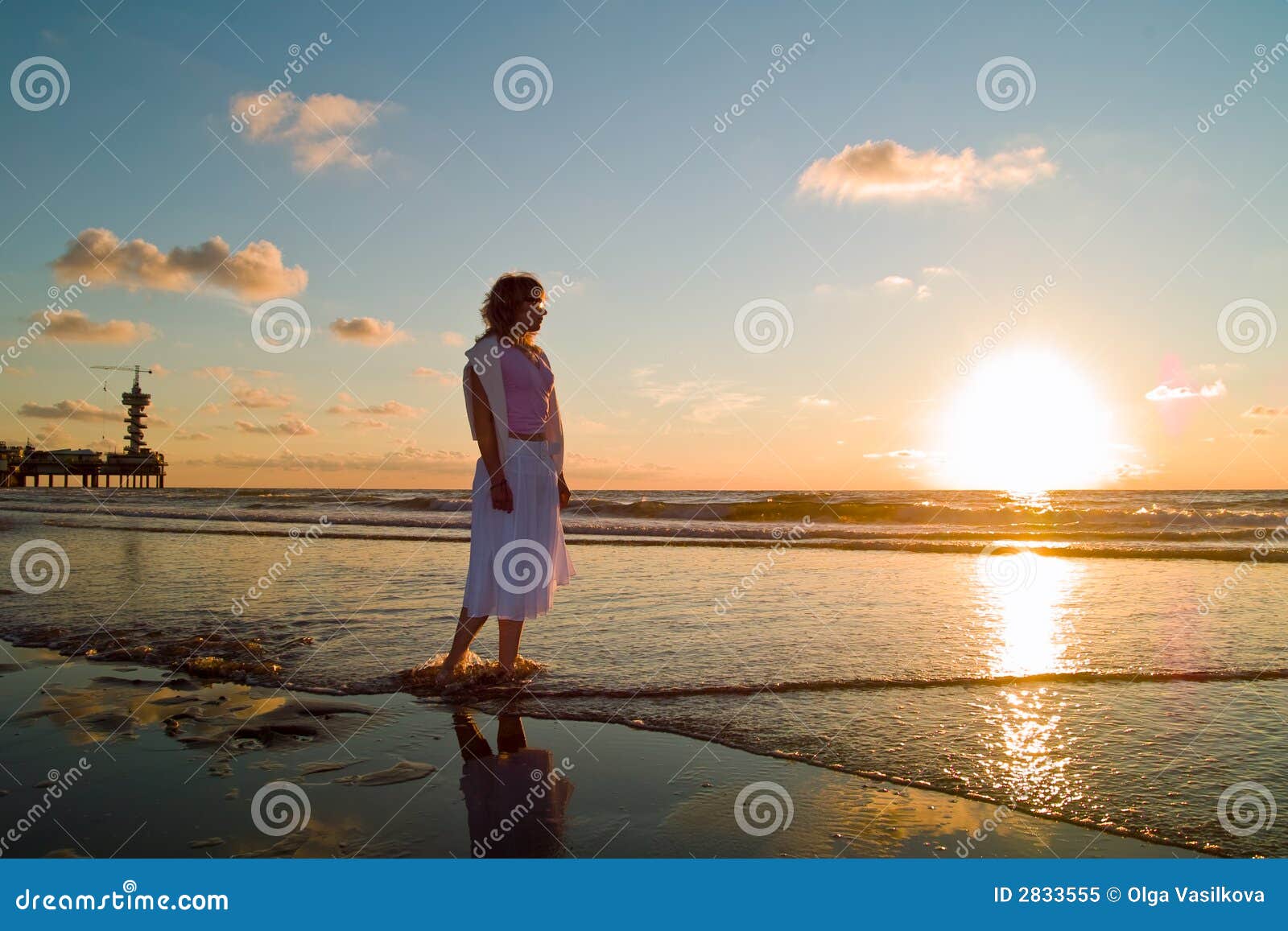Pretty girl and the sea stock image. Image of ocean, coast - 2833555