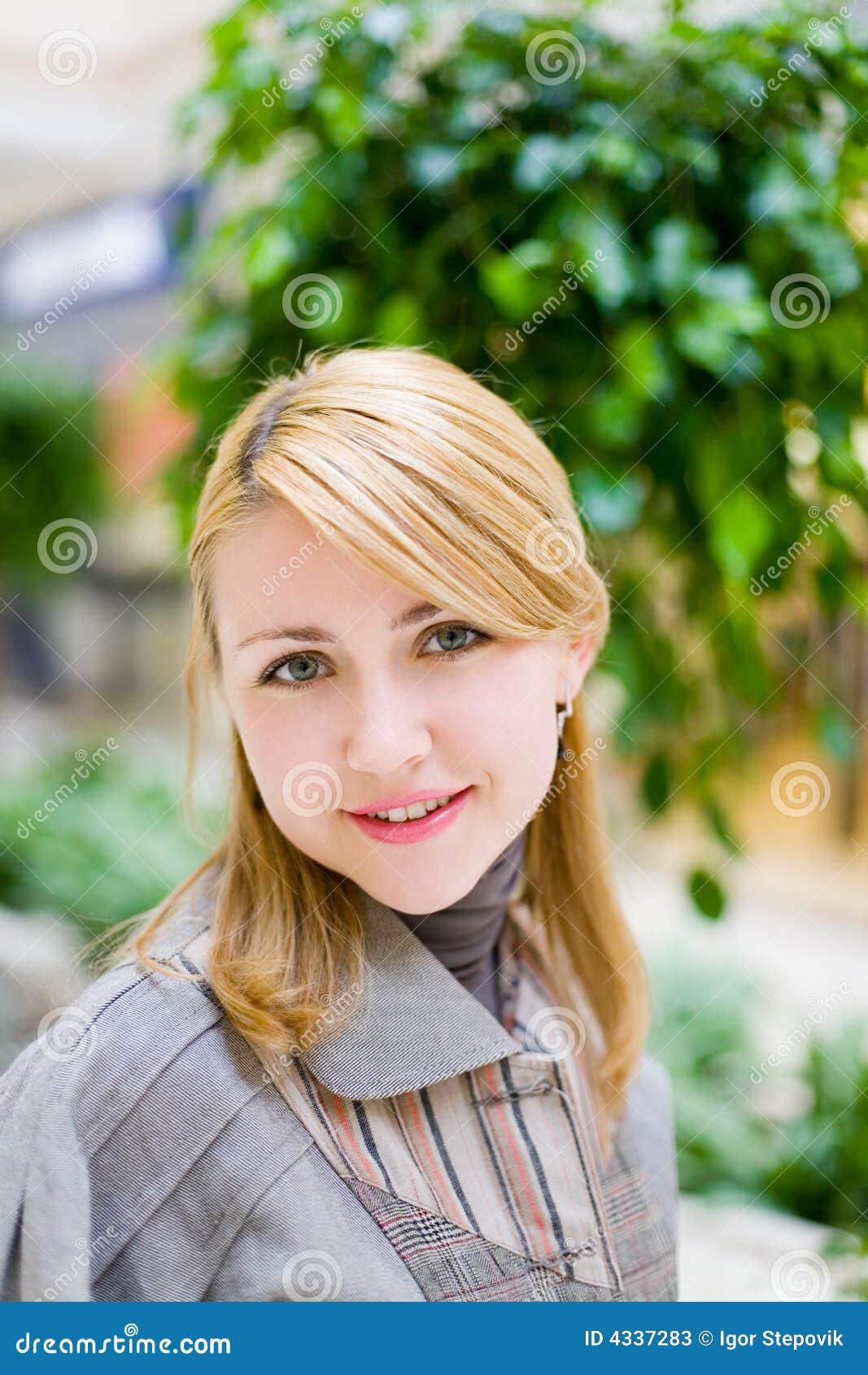 Pretty Girl in Shop Look at Camera Stock Image - Image of laughing ...