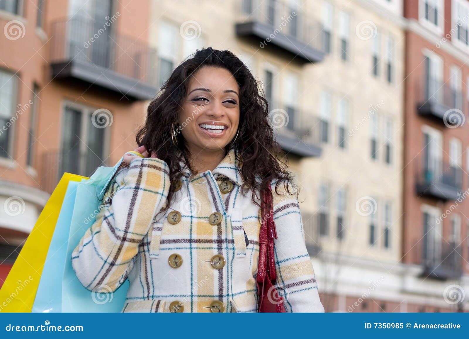 Pretty Girl Shopping stock image. Image of happiness, holiday - 7350985