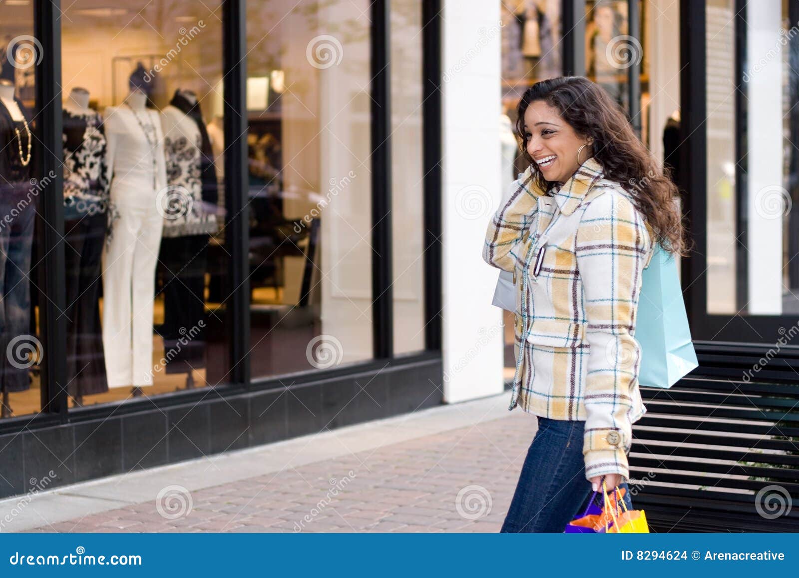 Pretty Girl Shopping stock photo. Image of laugh, consumer - 8294624