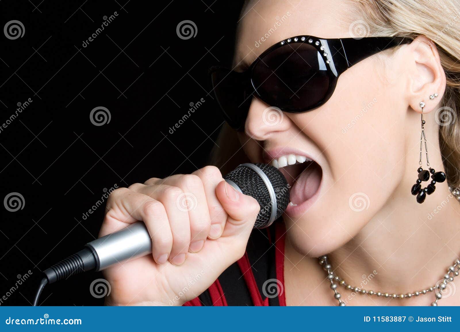 Pretty Girl Singing stock image. Image of singer, rocker - 11583887