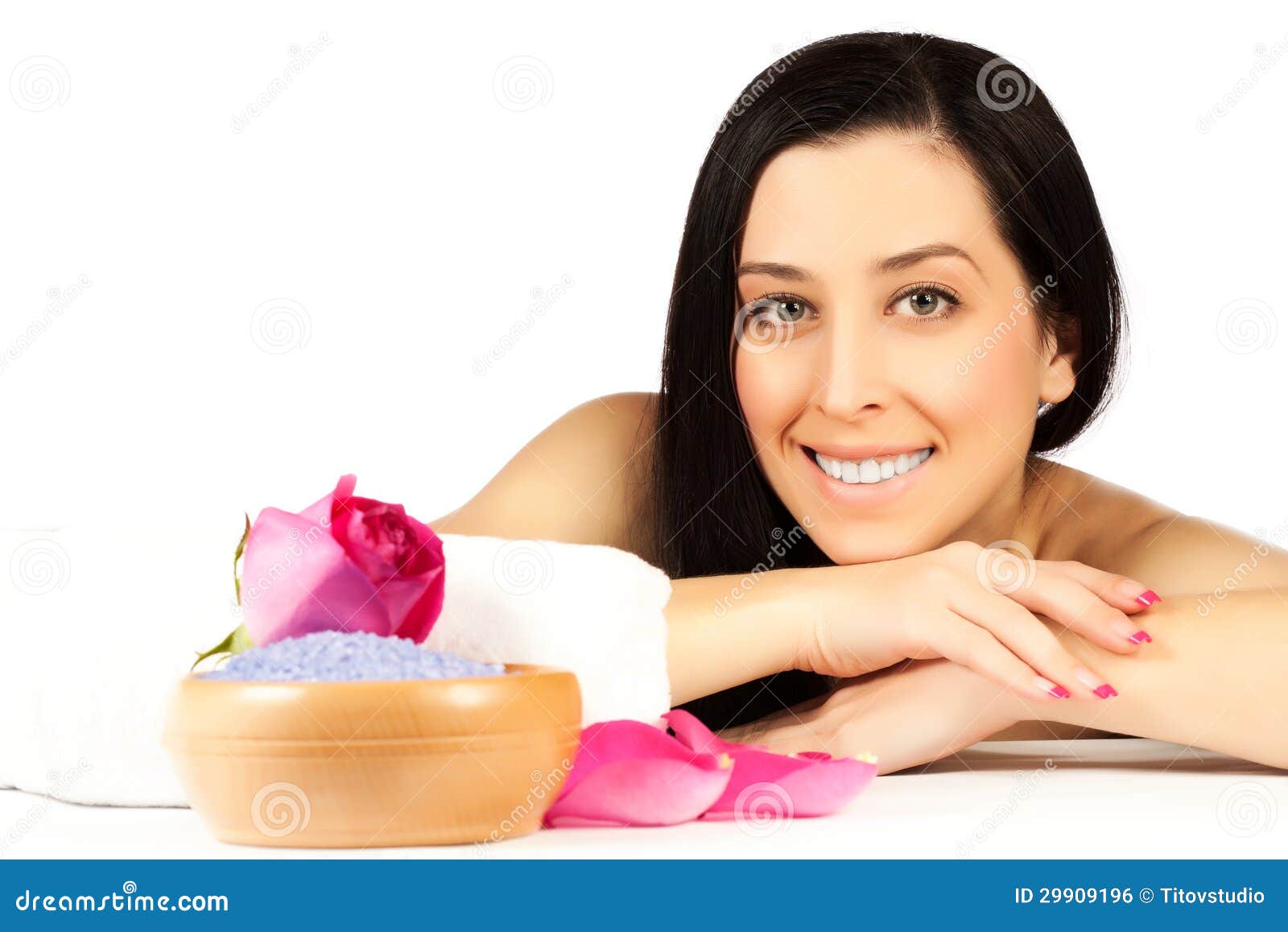 Pretty Girl in the Spa Salon. Isolated Stock Photo - Image of portrait ...