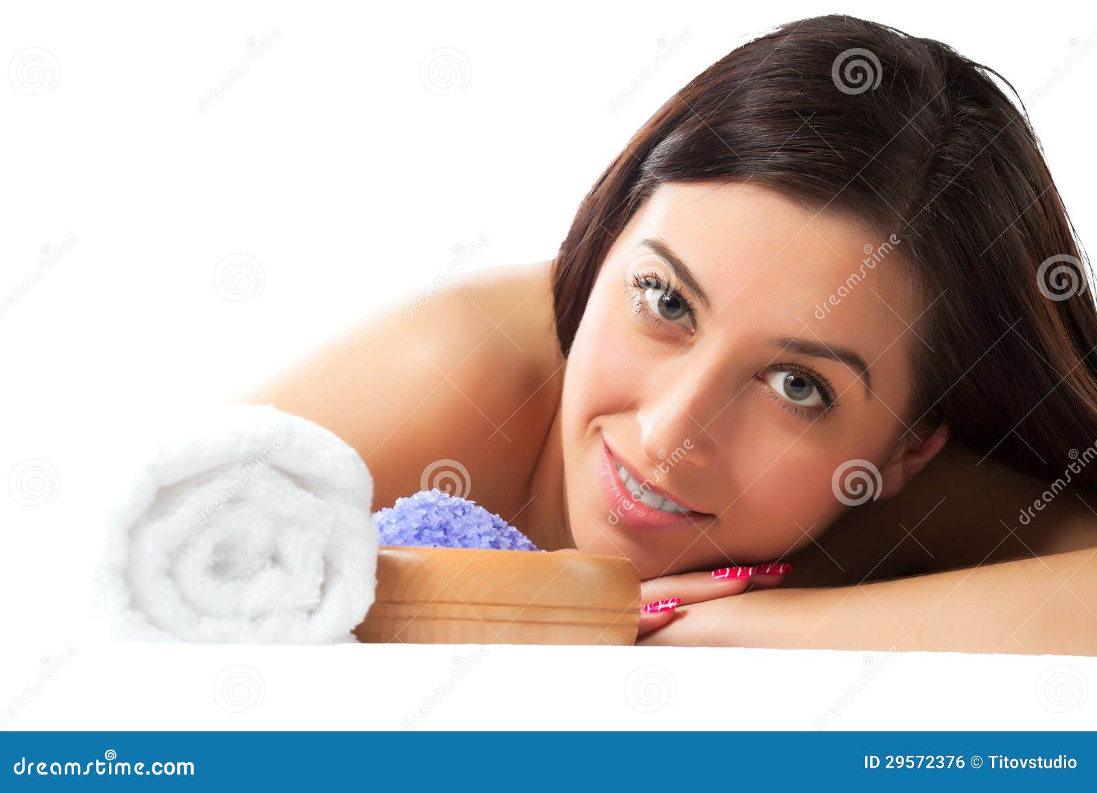 Pretty Girl in the Spa Salon. Isolated Stock Photo - Image of girl ...