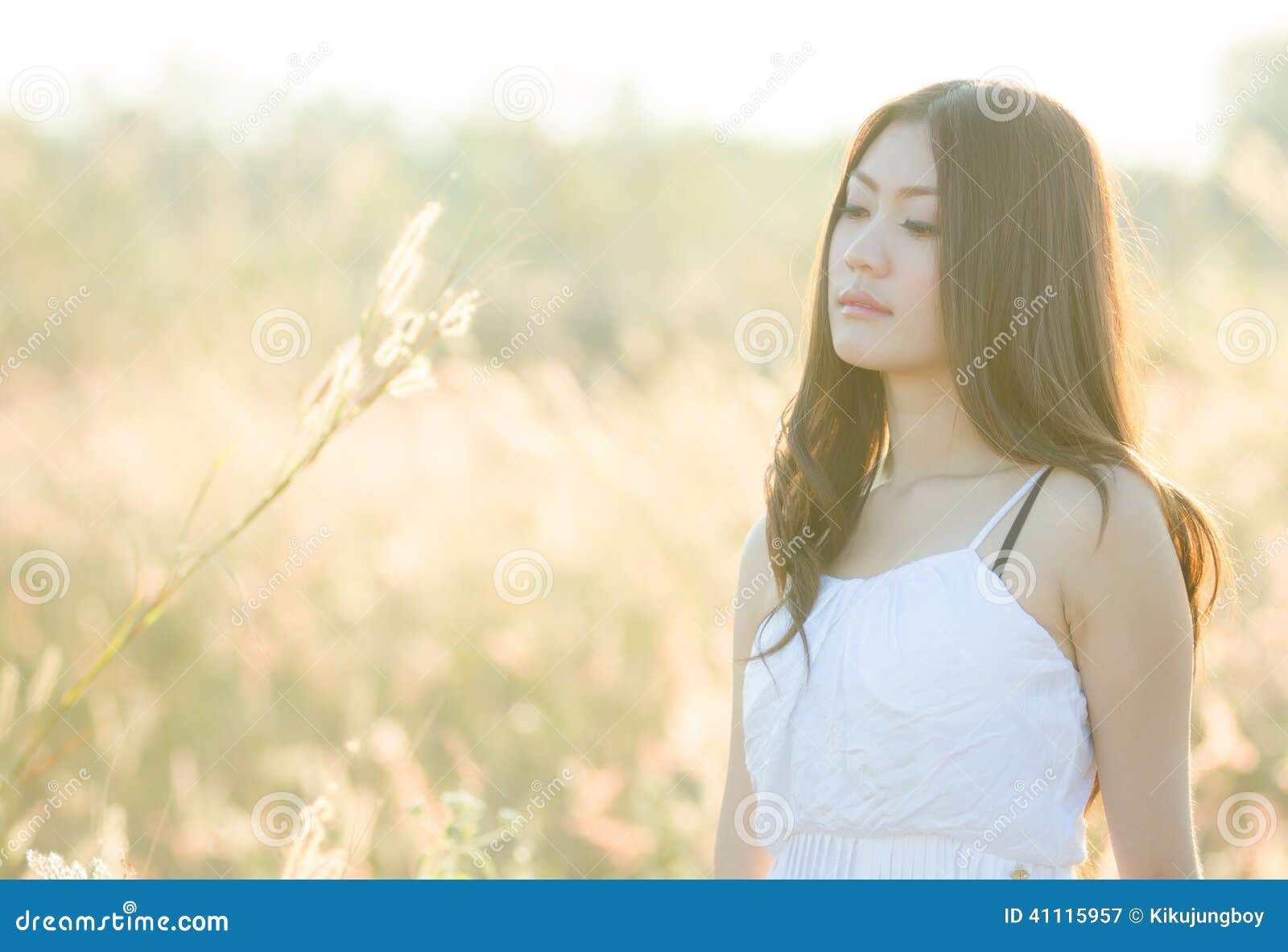 Pretty Girl in a Spring Flower Garden Stock Image - Image of spring ...