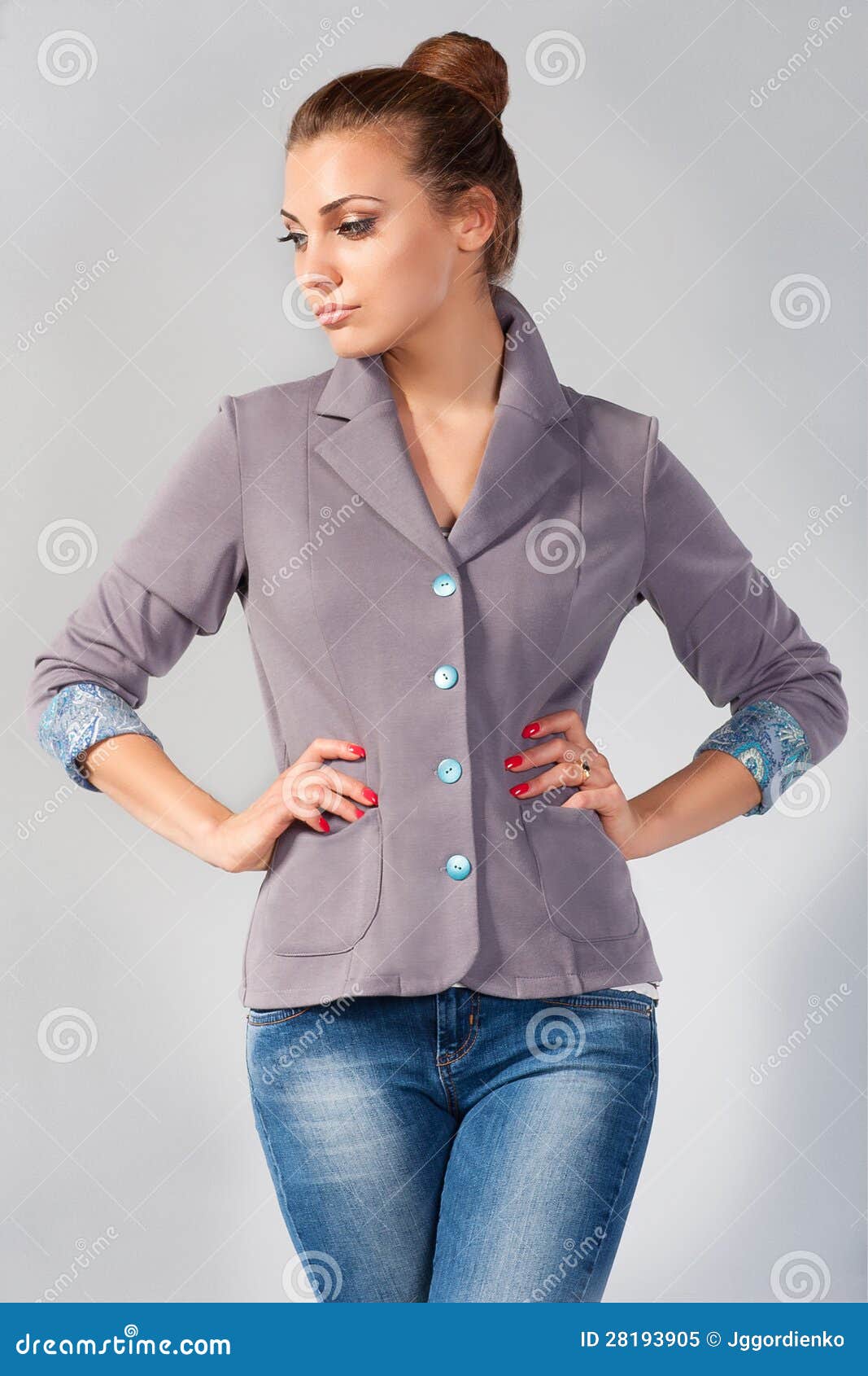Pretty girl in studio stock image. Image of brown, elegance - 28193905