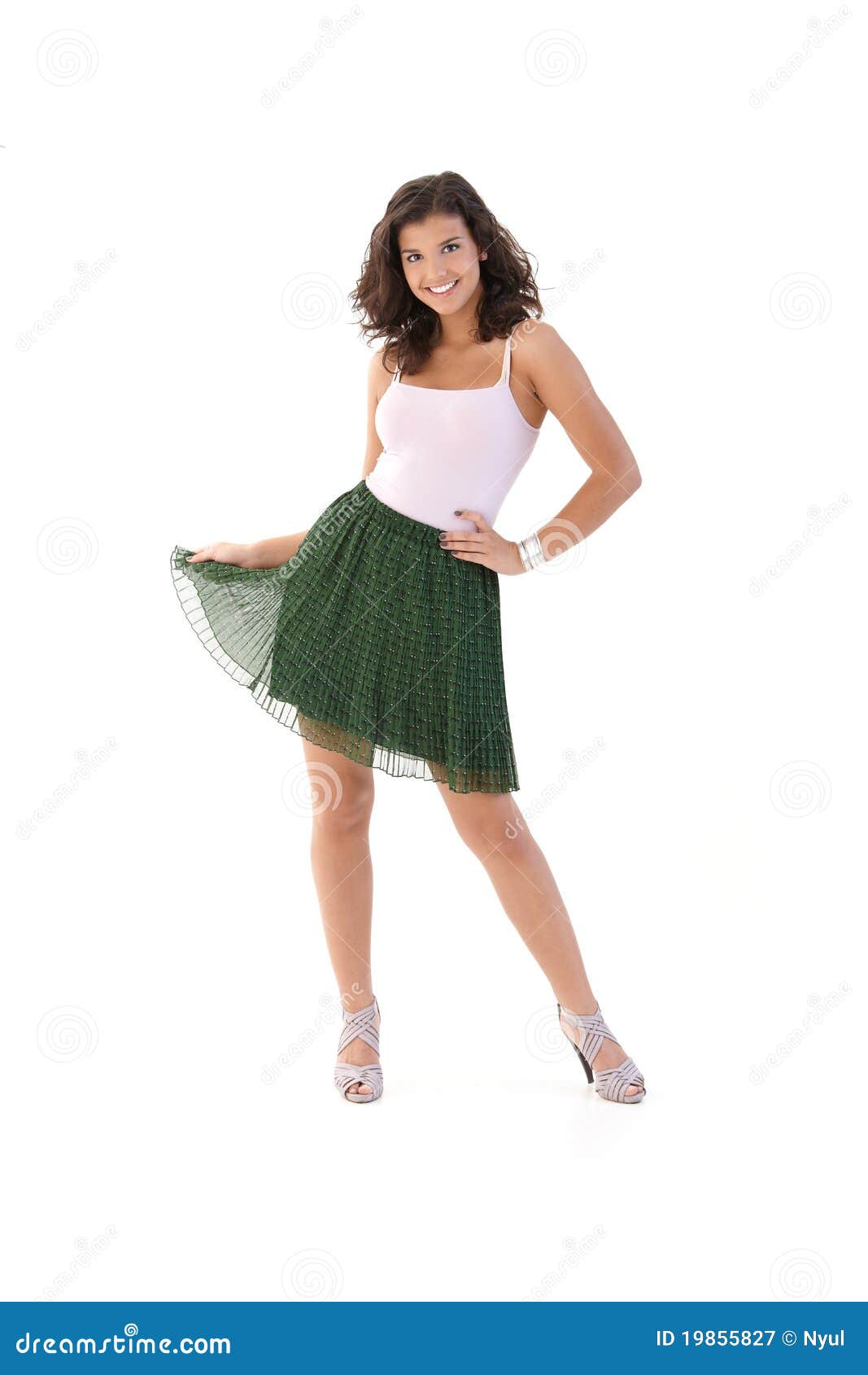 Pretty Girl at Summertime Smiling Stock Image - Image of face, length ...