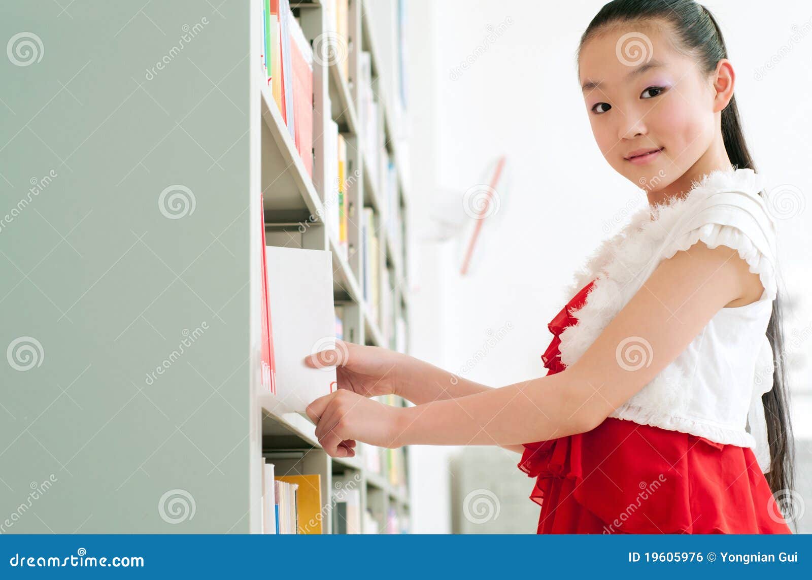 Pretty Girls Studying in the Library Stock Photo - Image of students ...