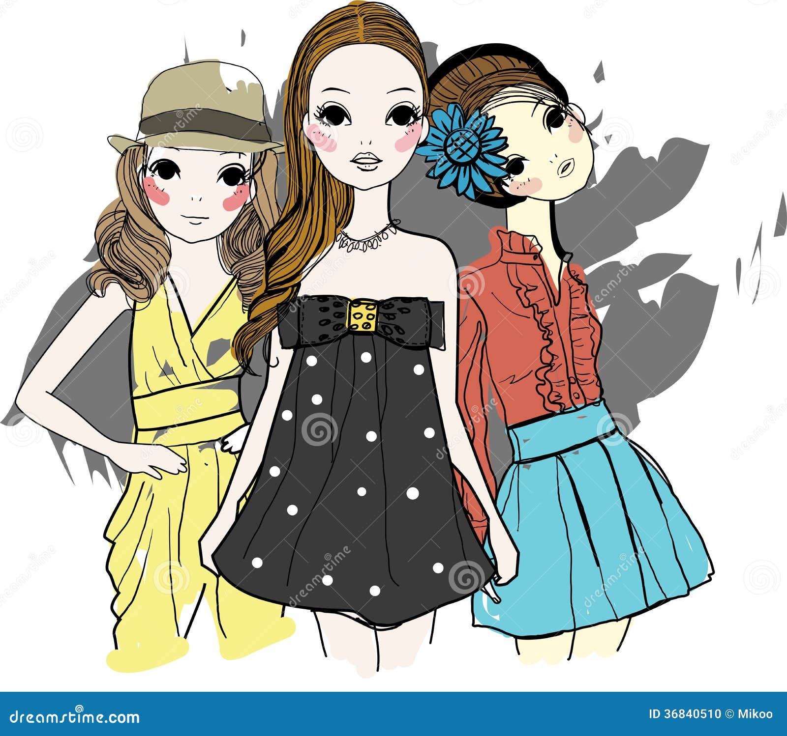 Pretty Girls Banners Series Vector Illustration | CartoonDealer.com ...