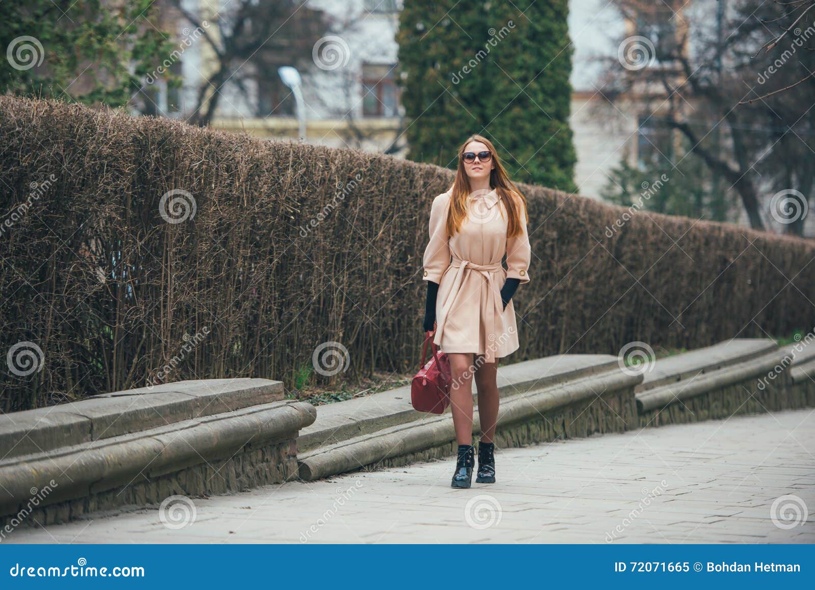 Pretty girls on a walk stock image. Image of hair, fashionable - 72071665