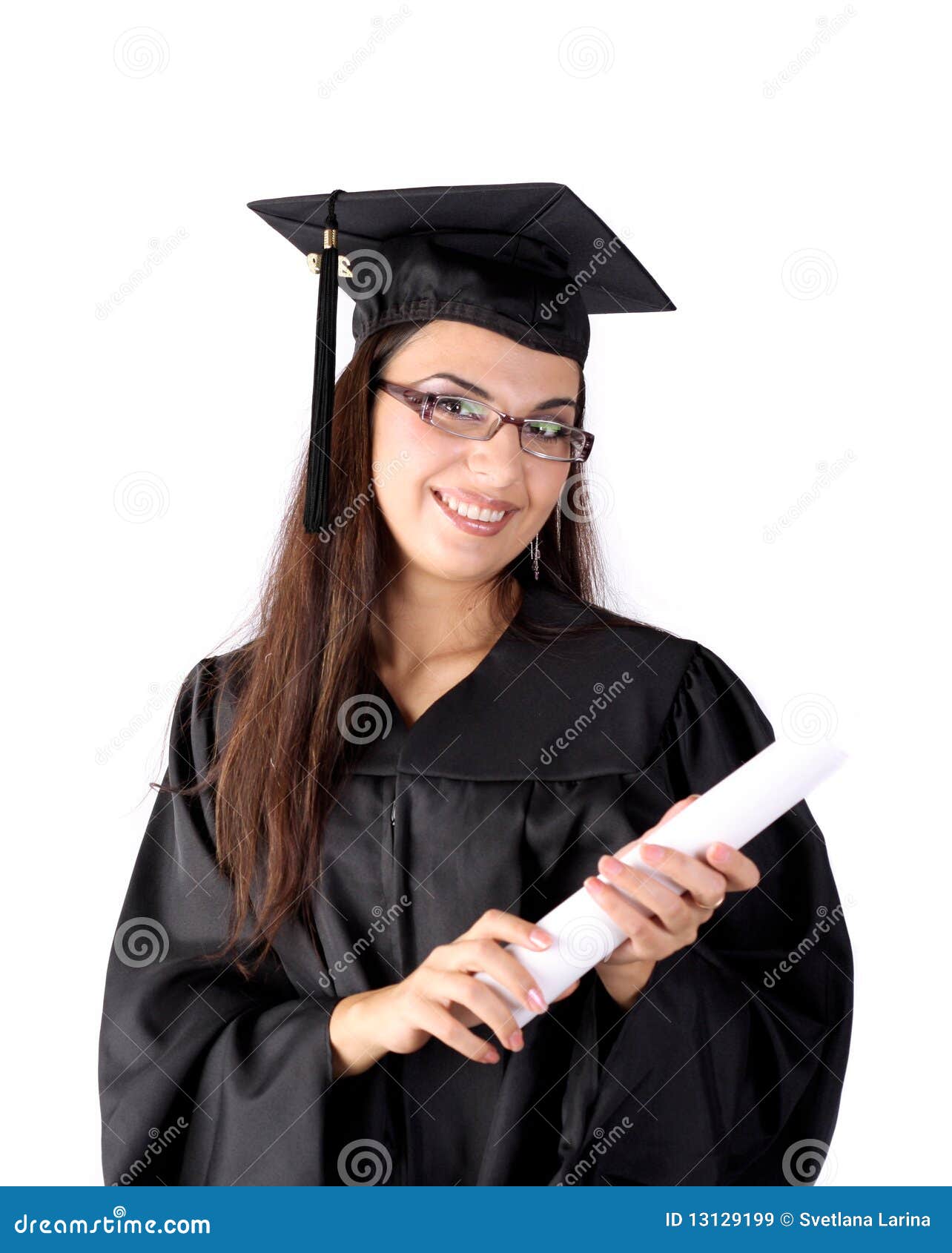 Pretty graduate stock image. Image of finished, gown - 13129199