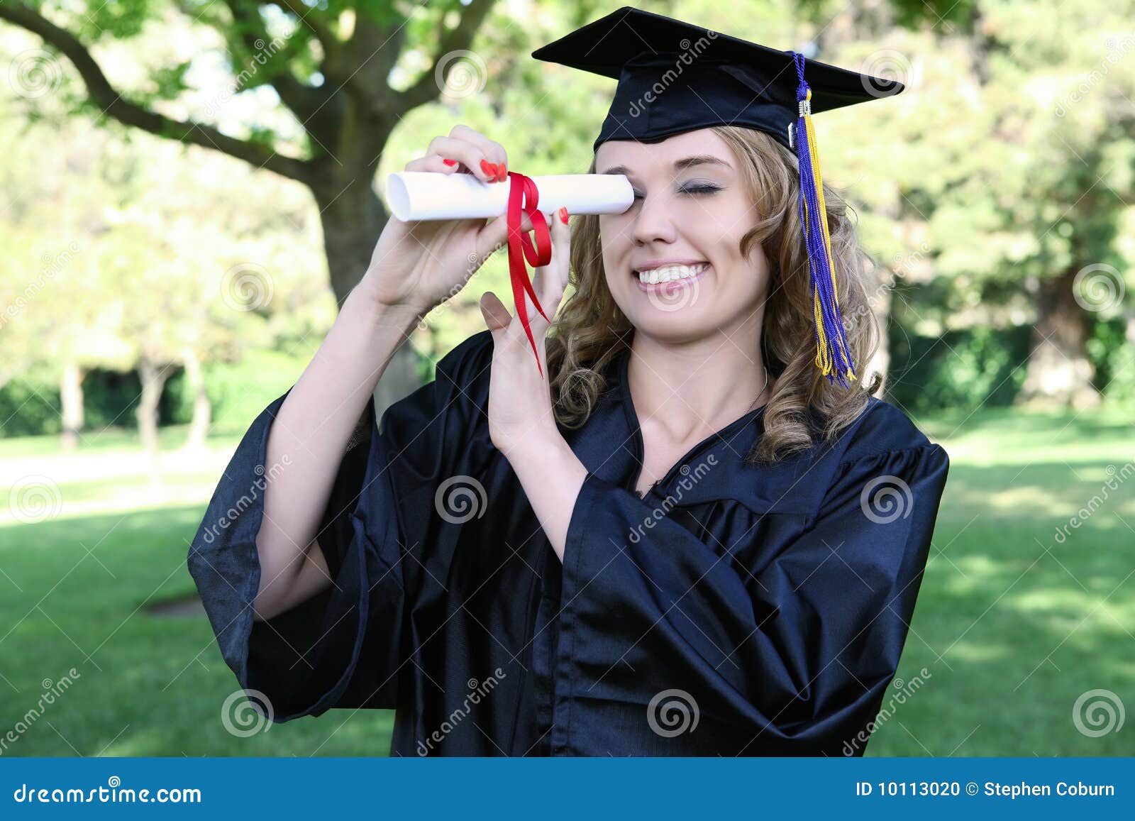Pretty Graduation Woman stock photo. Image of highschool - 10113020