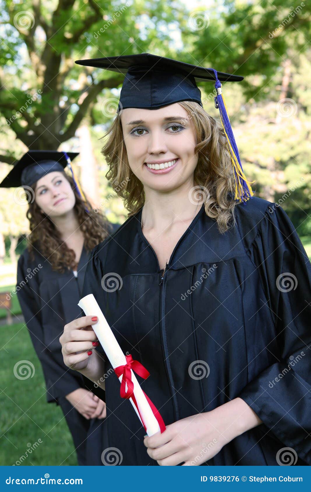 Pretty Graduation Woman stock photo. Image of happiness - 9839276