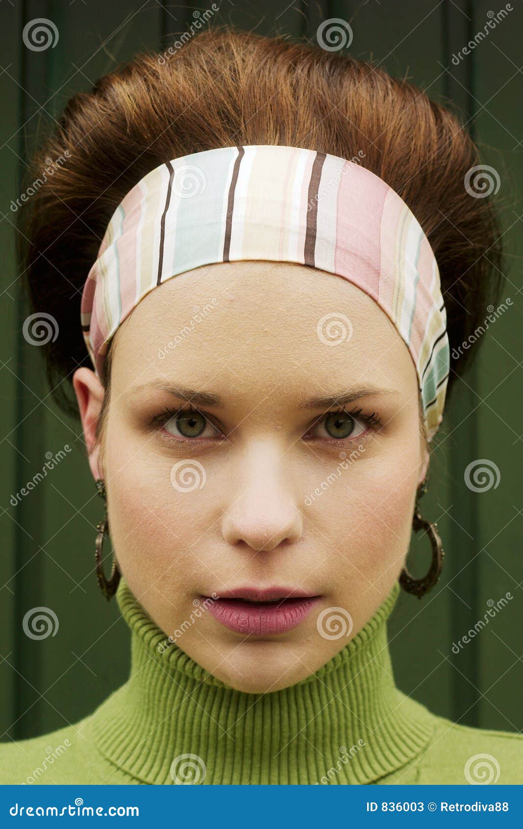 Pretty in Green stock image. Image of earrings, caucasian - 836003