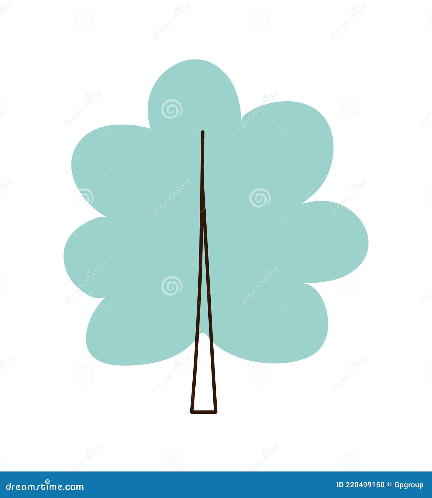 Pretty green tree stock vector. Illustration of growth - 220499150