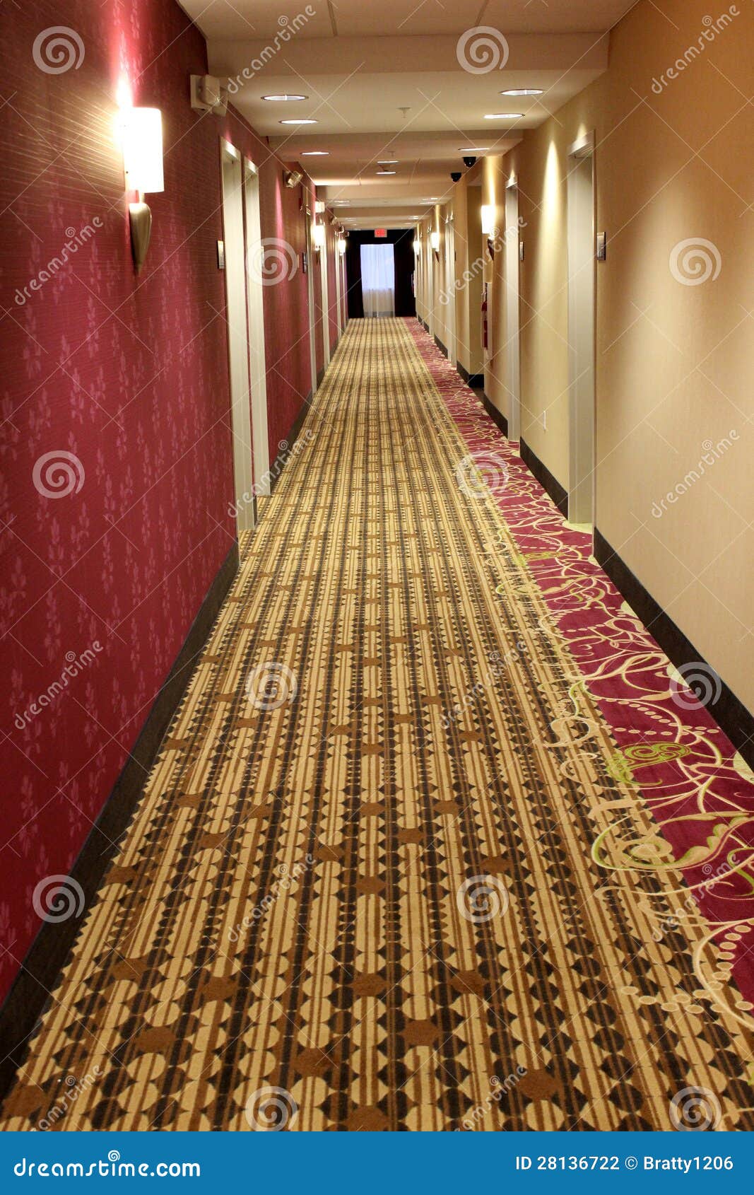 Pretty Hallway in a Chic Hotel Stock Photo - Image of detail, overnight ...