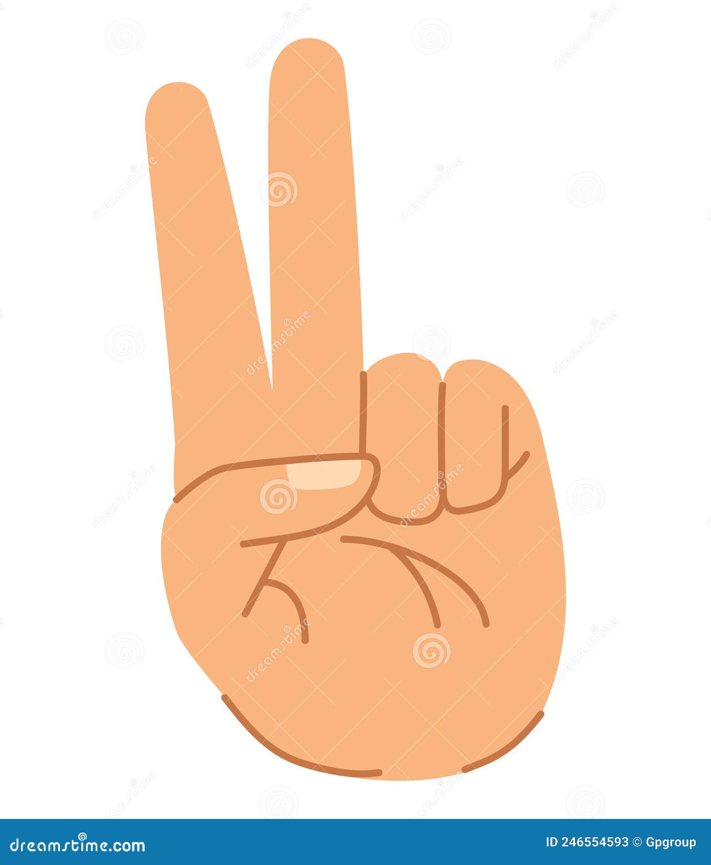 Pretty hand illustration stock vector. Illustration of gesture - 246554593