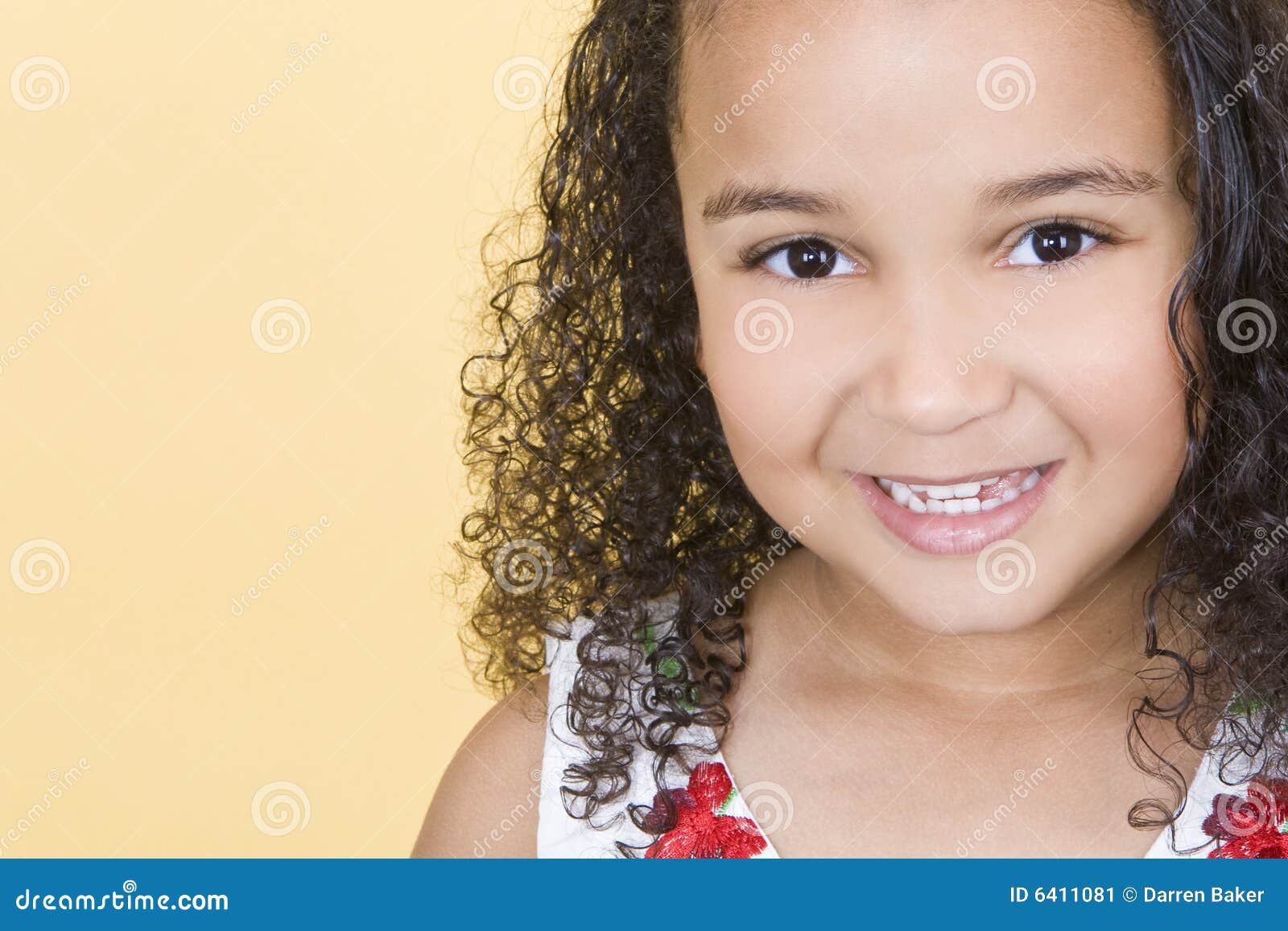 Pretty Happy stock image. Image of dress, sweet, brown - 6411081