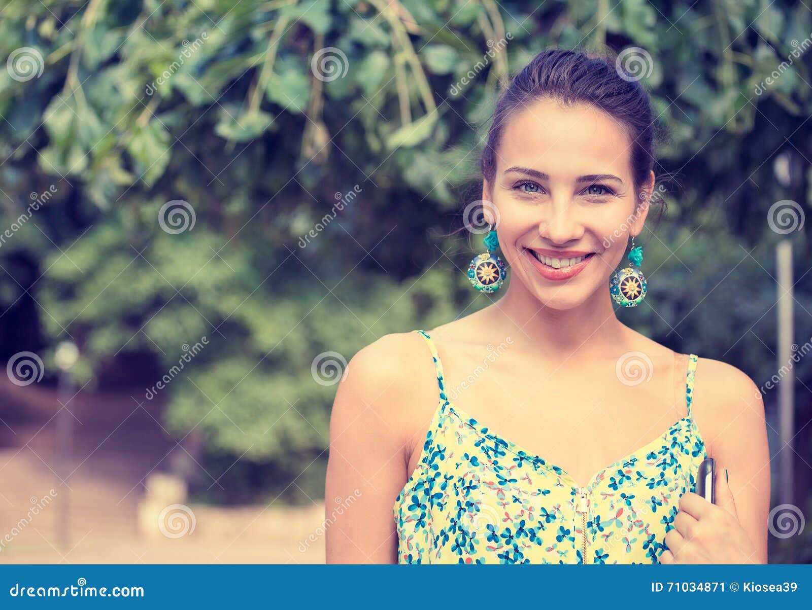 Pretty Happy Woman, Smiling Stock Image - Image of innocence, latin ...