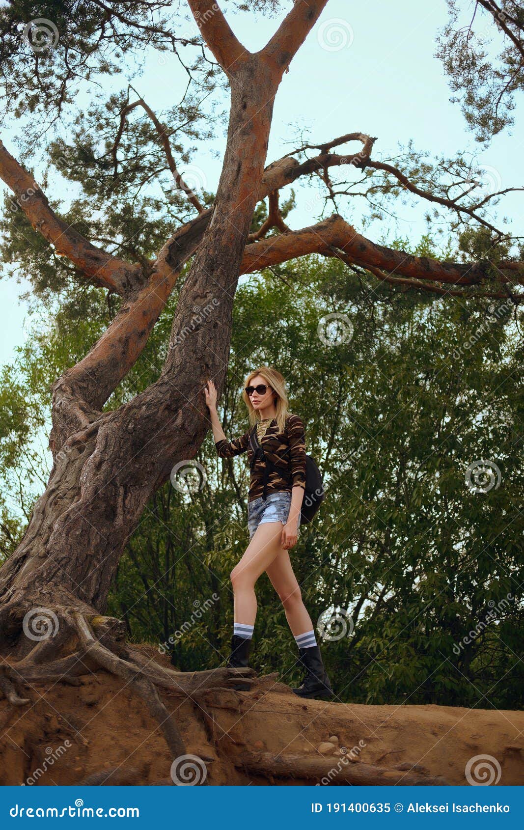 Pretty Hiker is Looking for a Trail Stock Image - Image of freedom ...