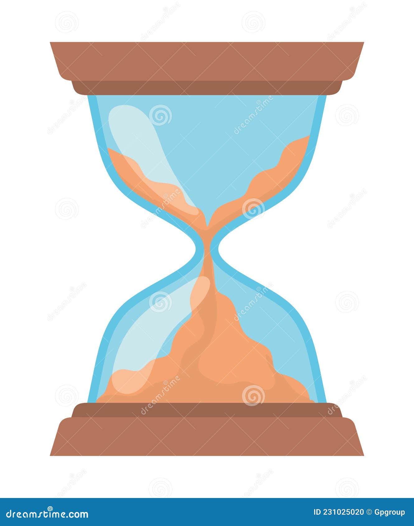 Pretty Hourglass Illustration Stock Vector - Illustration of time ...