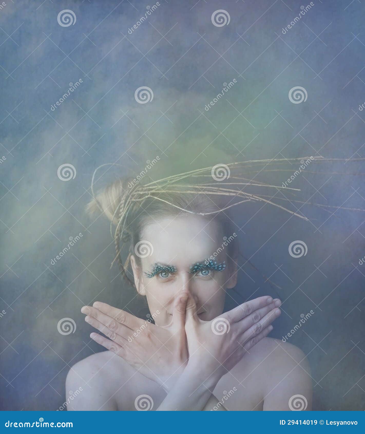 Pretty Interesting Girl in a Bird Stock Image - Image of singularity ...
