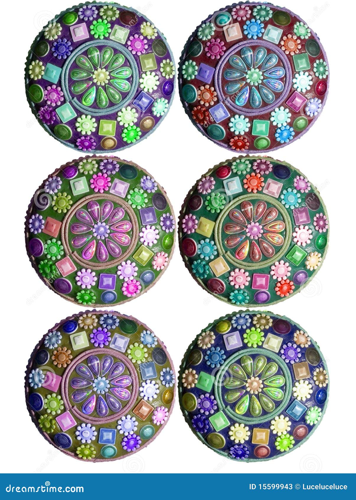 Pretty Jewel Circle Web and Design Element Stock Image - Image of tiles ...