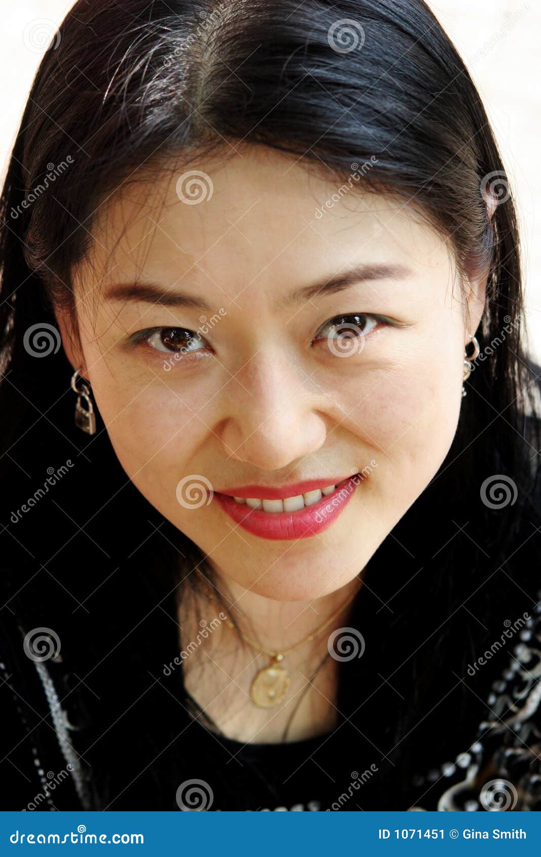 Pretty Korean woman stock image. Image of color, fashionable - 1071451