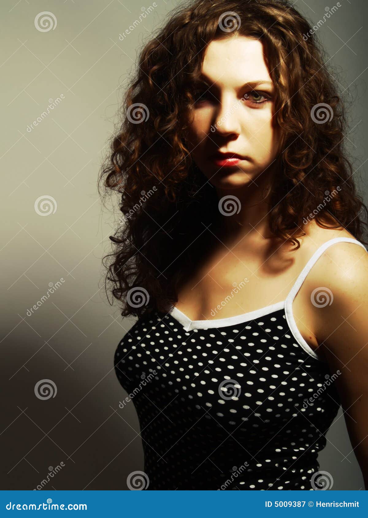 Pretty Lady Glamor Fashion Model Walk In The Park Column Dr Stock Photo ...