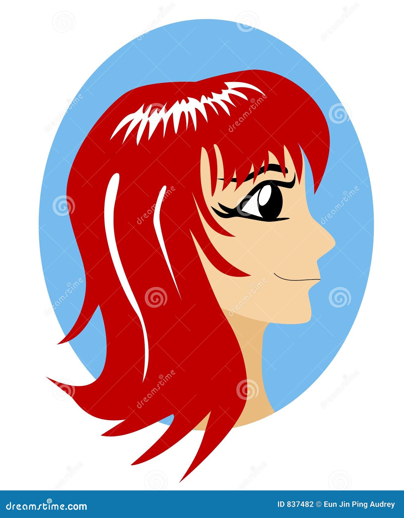 Pretty Lady stock vector. Illustration of side, female - 837482