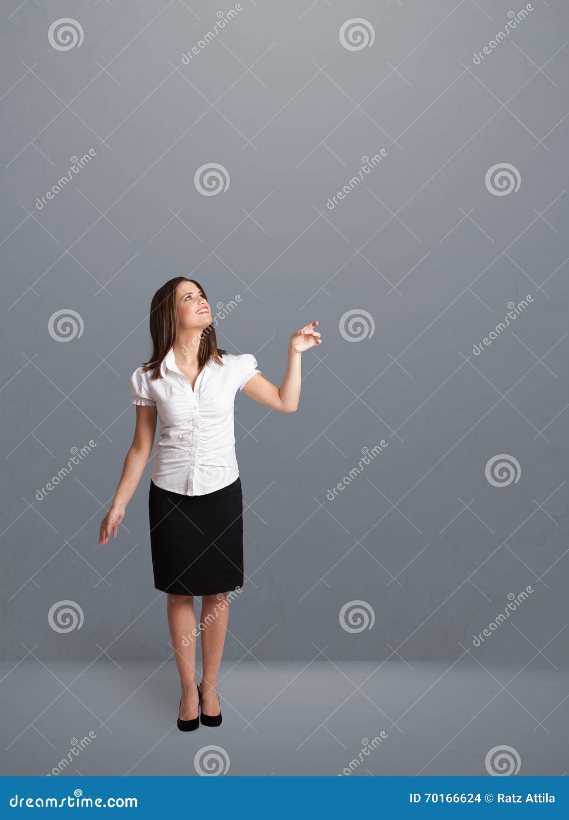 Pretty Lady Gesturing with Copy Space Stock Photo - Image of copyspace ...