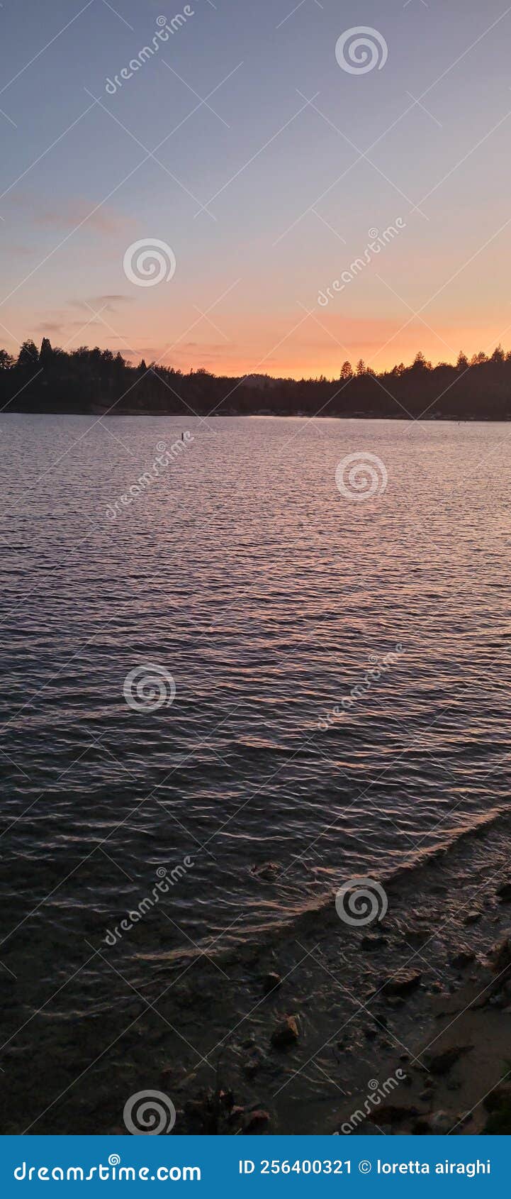 Pretty lake arrowhead lake stock image. Image of pretty - 256400321