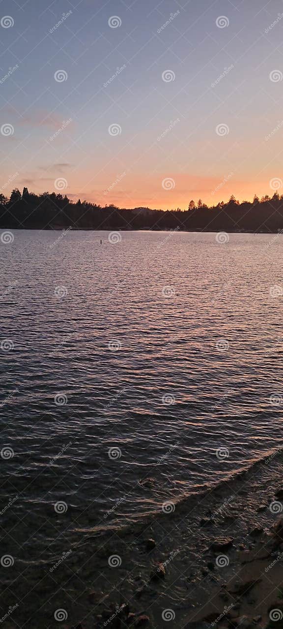 Pretty lake arrowhead lake stock image. Image of pretty - 256400321