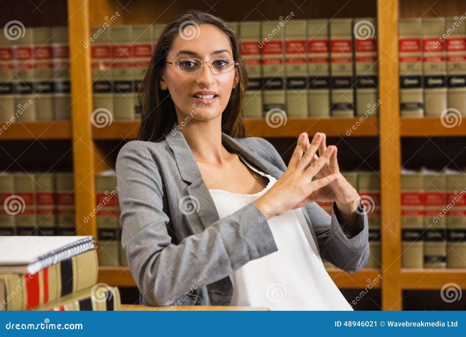 Pretty Lawyer in the Law Library Stock Image - Image of knowledge ...